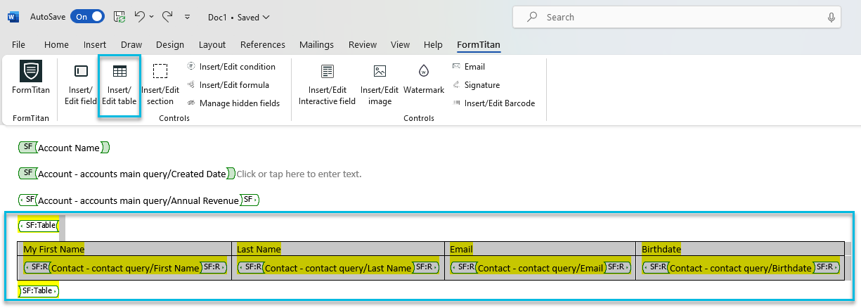 Insert & Edit Salesforce Tables | TITAN Academy